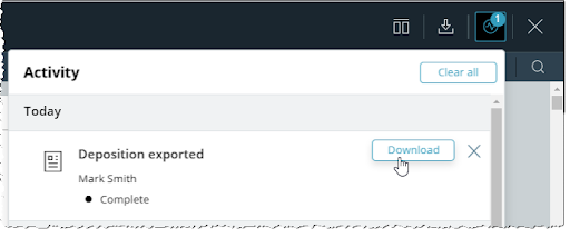 Exporting depositions from Case Builder – Case Builder